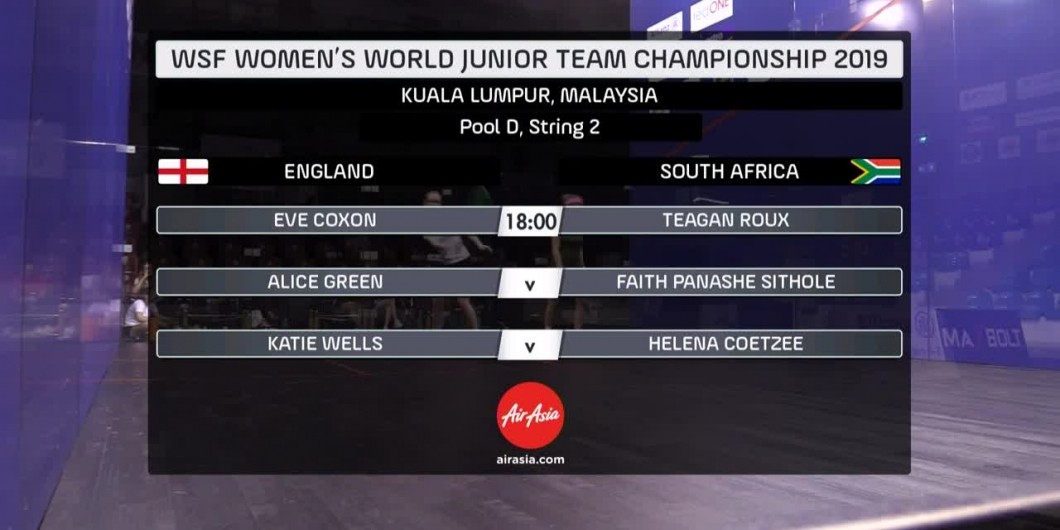 WSF World Junior Champs 2019 -TEAMS-POOL-D-ENG-RSA - SQUASHTV