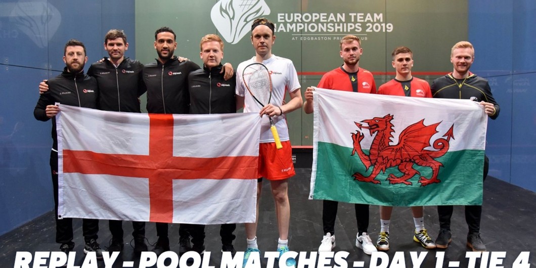 European Team Champs 2019 - Pool Day 1 - England v Wales - SQUASHTV European Team Champs 2019 - Pool Day 1 - England v Wales - SQUASHTV